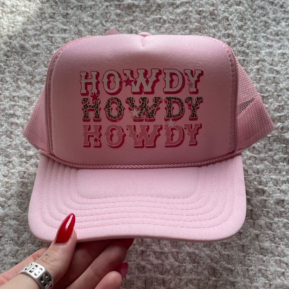 Accessories | New W Tags Pink Howdy Trucker Hat | Poshmark